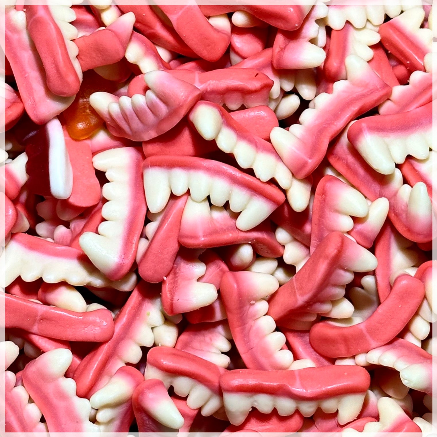 Jelly marmalade in the form of teeth sweet dessert colorful gummies ...